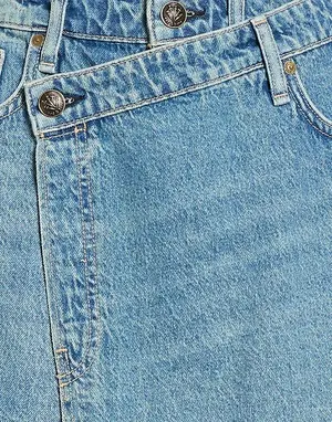 Rag & Bone Medium Wash Asymmetrical Denim Skirt