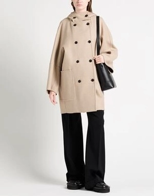 Max Mara Minimalist Double-breasted Long-sleeve Hooded Coat