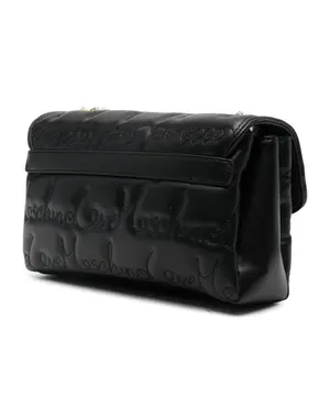 Moschino Logo-paque Leather Shoulder Bag