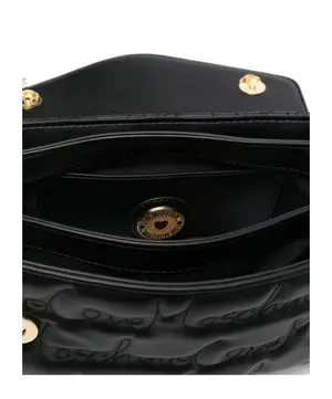 Moschino Logo-paque Leather Shoulder Bag
