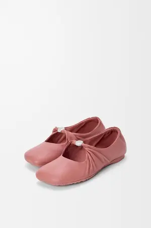 Loewe Pebble Soft Ballerina In Nappa Lambskin - Blush
