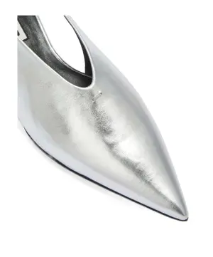 JIL SANDER Pointed Toe Slingback Pumps - Sky Grey