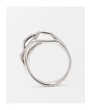 Loewe Stacked Ring In Sterling Silver And Enamel