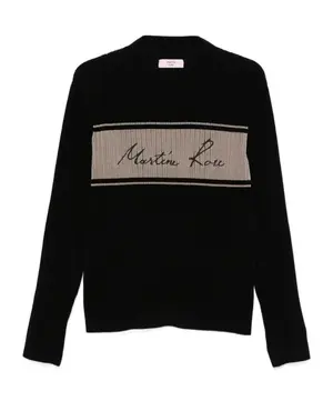 Martine Rose Chenille V-neck Sweater - Black