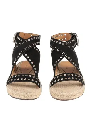 Isabel Marant Étoile Studded Espadrille Sandals - Black