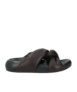 Marni Leather Knot Sandals - Black