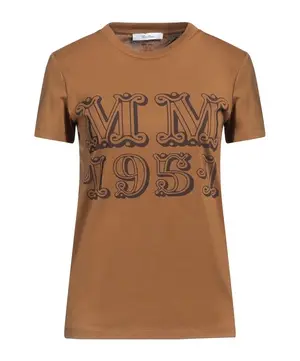 Max Mara Plain Colour T-shirts - Brown