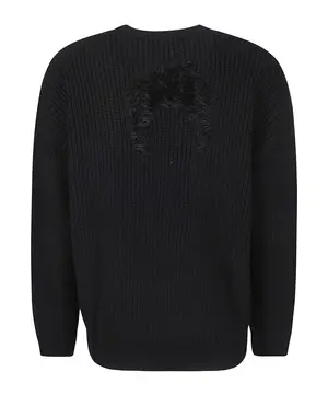 MARINE SERRE Ribbed Knit Sweater