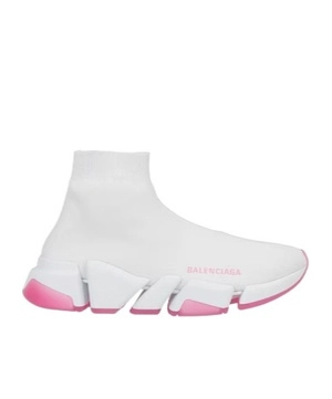 Balenciaga Casual Knit Sock Shoes - White