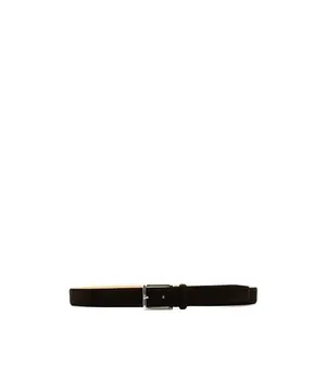Santoni Rectangular Buckle Leather Belt
