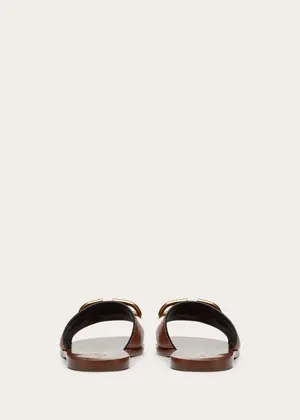 Valentino Garavani Vlogo Calfskin Slide Sandals