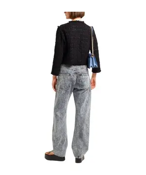 Tory Burch Solid-color Pocketless Tweed Blazer