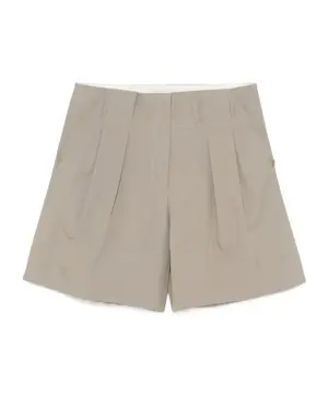 LOW CLASSIC Pleat-detail Shorts - Nude