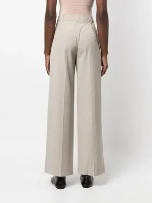 LOW CLASSIC High-waisted Pleated Wide-leg Trousers