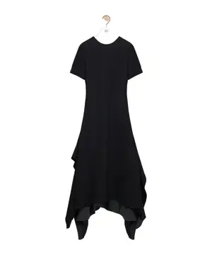 Loewe Midi Dress In Stretch Viscose With Paneled Sides