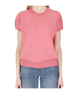 SEMICOUTURE Crew Neck Short Sleeve Sweater