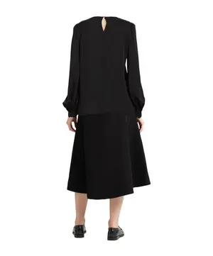 Max Mara Solid-color Satin Long-sleeved Top