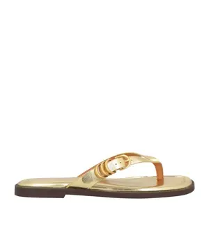 Rag & Bone Metallic Leather Flip-flops