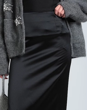 Balenciaga Asymmetrical Satin Skirt