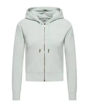 Moncler Cashmere Wool Zip-up Hoodie