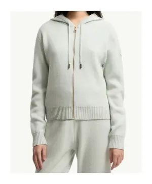 Moncler Cashmere Wool Zip-up Hoodie
