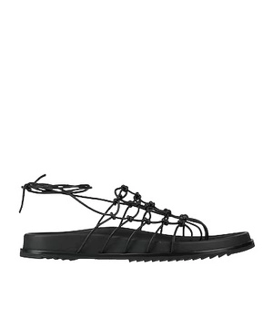 Rick Owens Leather Sandals With Tie Fastening