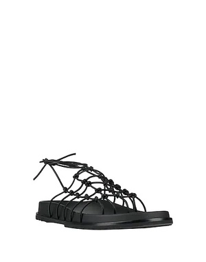 Rick Owens Leather Sandals With Tie Fastening