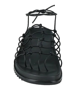 Rick Owens Leather Sandals With Tie Fastening