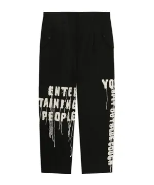 Yohji Yamamoto Embroidered Wool Trousers