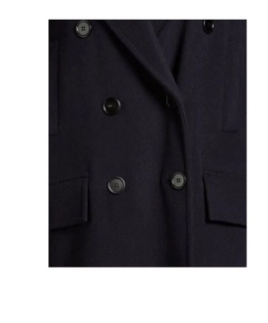 Max Mara Stylish Minimalist Solid-color Double-breasted Coat
