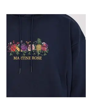 Martine Rose Logo-embroidered Drawstring Hoodie