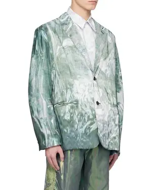 DOUBLET Abstract-print Single-breasted Blazer