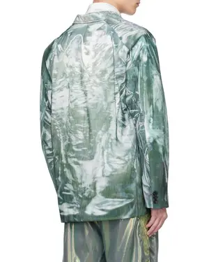 DOUBLET Abstract-print Single-breasted Blazer