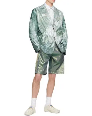 DOUBLET Abstract-print Single-breasted Blazer