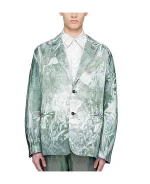 DOUBLET Abstract-print Single-breasted Blazer