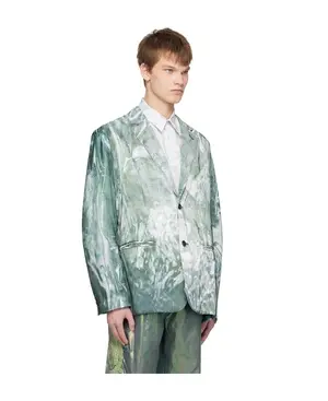 DOUBLET Abstract-print Single-breasted Blazer