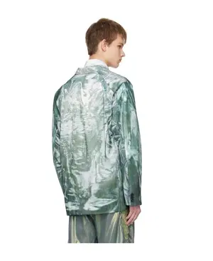DOUBLET Abstract-print Single-breasted Blazer