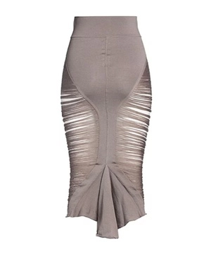 Rick Owens Asymmetrical Wool Skirt