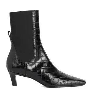 TOTEME Embossed Croc Effect Chelsea Boots