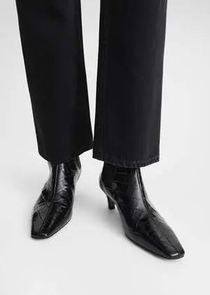 TOTEME Embossed Croc Effect Chelsea Boots