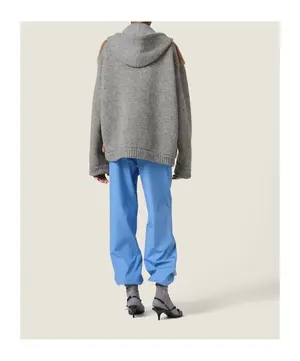 Miu Miu Wool, Cashmere, And Shearling Zipper Blouson Jacket