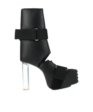 Rick Owens Leather Tall Boots With Stiletto Heel