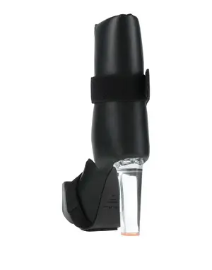 Rick Owens Leather Tall Boots With Stiletto Heel