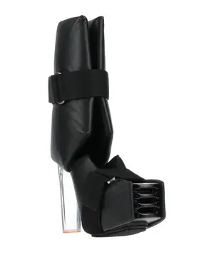 Rick Owens Leather Tall Boots With Stiletto Heel