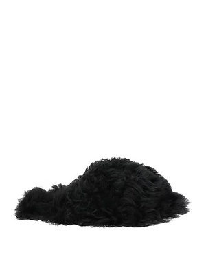 Rick Owens Furry Logo Slides - Black