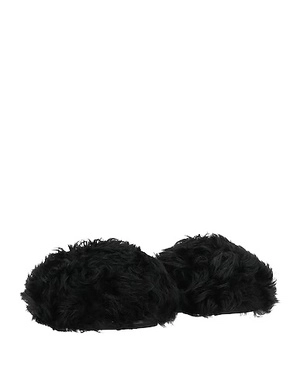Rick Owens Furry Logo Slides - Black