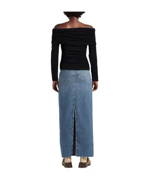 Rag & Bone Off-shoulder Long Sleeve Top With Draped Neckline