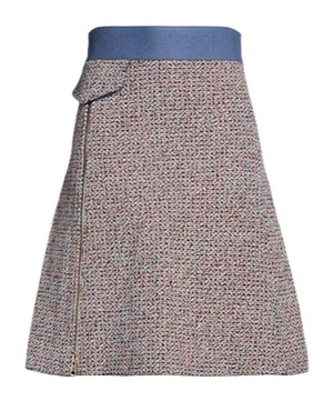 Chloé Multi-color Tweed A-line Skirt - Gray