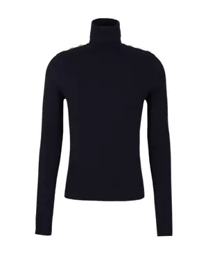 Balmain Long Sleeved Turtleneck Jumper - Black