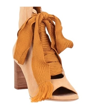 Chloé Suede Open-toe Ankle Boots